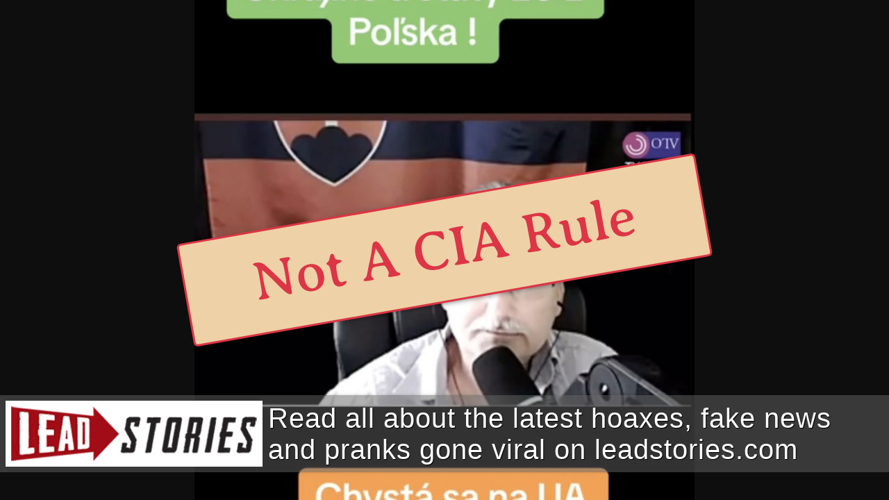 Fact Check: The CIA Does NOT Rule Ukraine And The EU From Poland | Lead ...