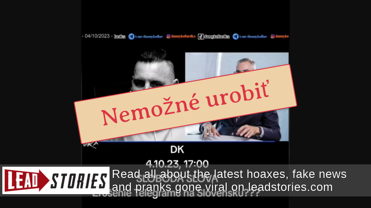 Fact Check: Daniel Milo NECHCE vypnúť Telegram na Slovensku | Lead Stories